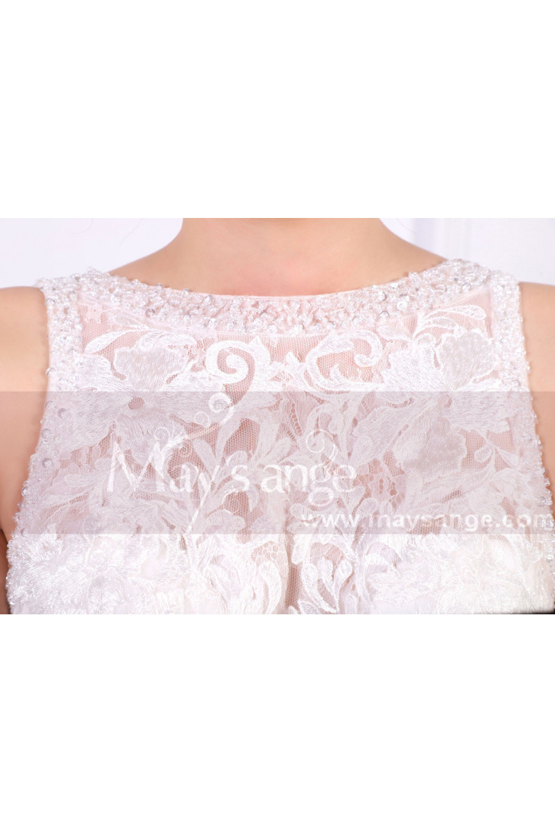 Robe De Mariée Princesse Chic En Dentelle Transparent Et Décolleté Au ...