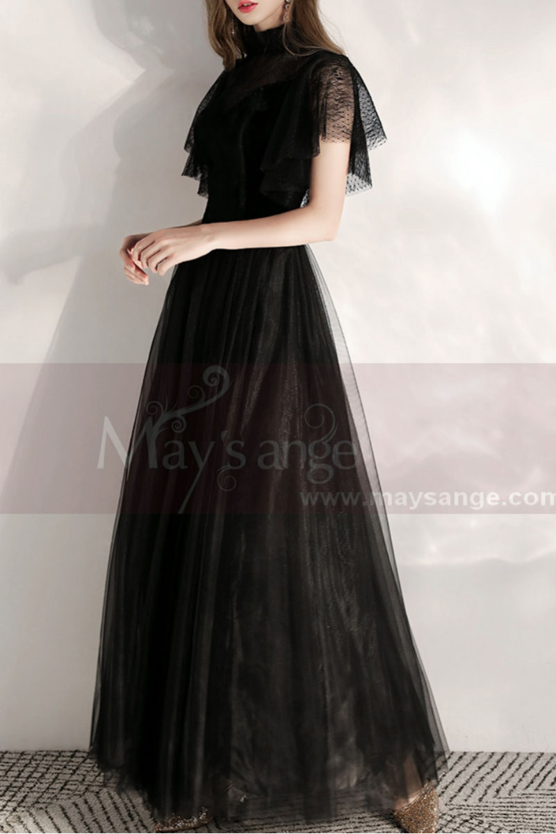 Black Velvet Vintage Gala Evening Dresses
