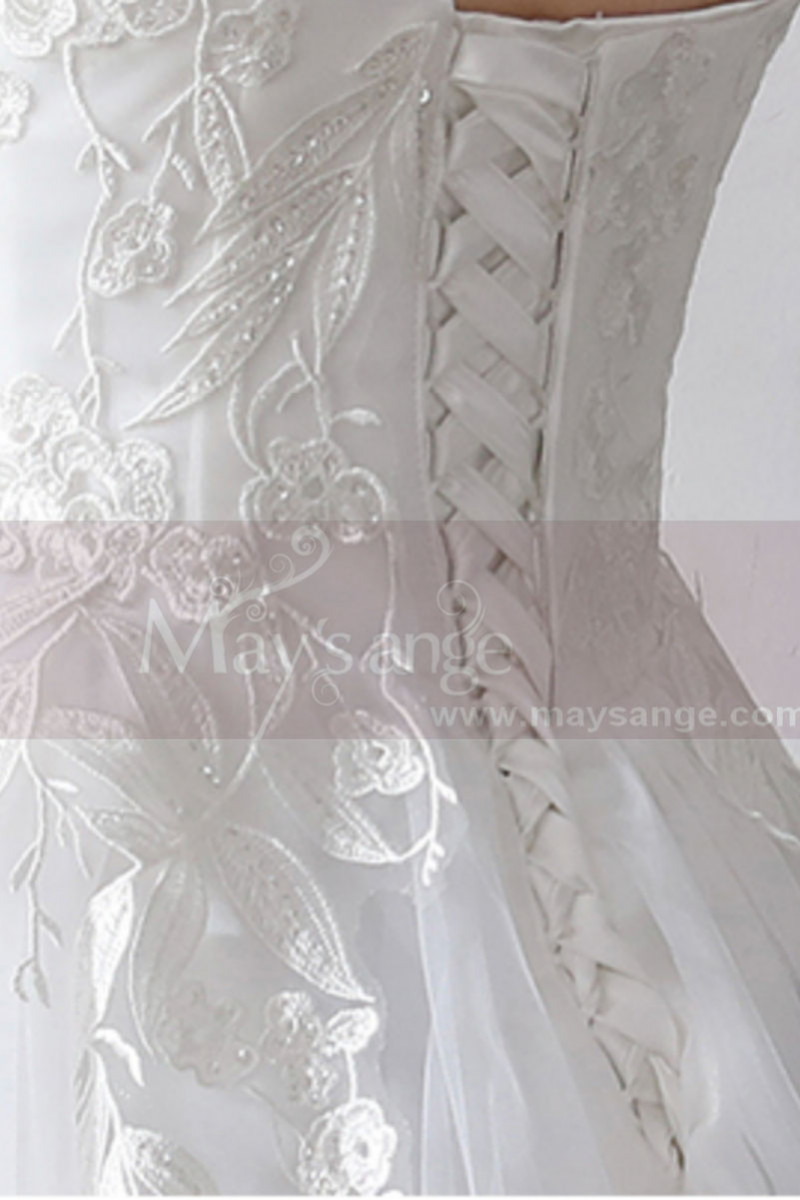 Robe Pour Mariage Courte Bustier En Dentelle Et Strass - Ref C1938 ...