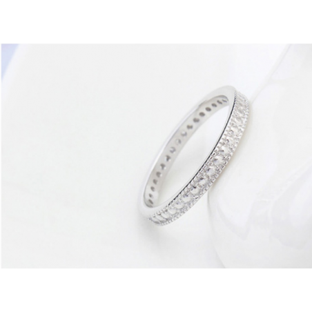 Best simple platinum rings for women Silver with rhinestone