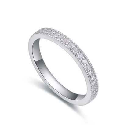 Best simple platinum rings for women Silver with rhinestone