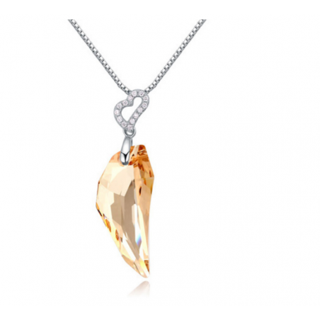 Collier femme pierre de cristal orange en argent sterling - Ref 18592 ...