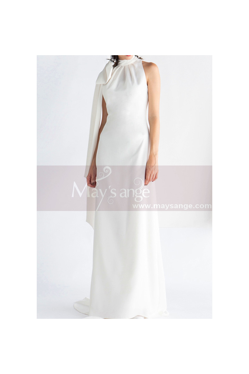 High neck mermaid wedding dress chic mermaid shape