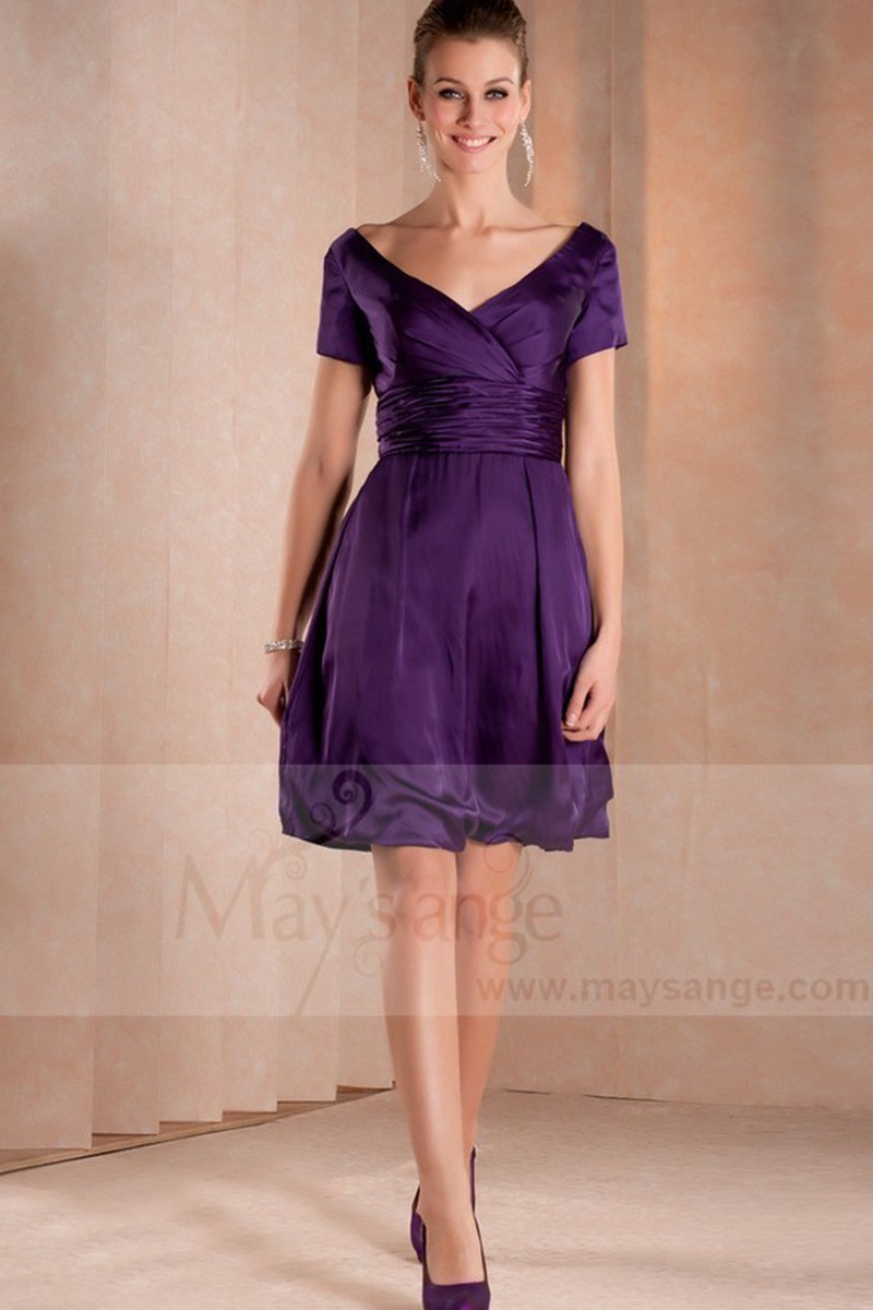 Short Party Dress With Short Sleeves