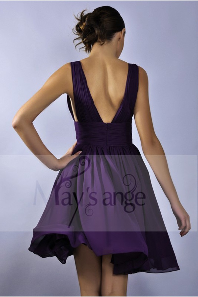 Purple Short Cocktail Dress