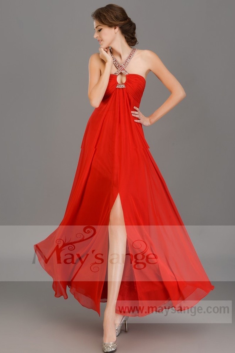 Miss lisa long red light dress