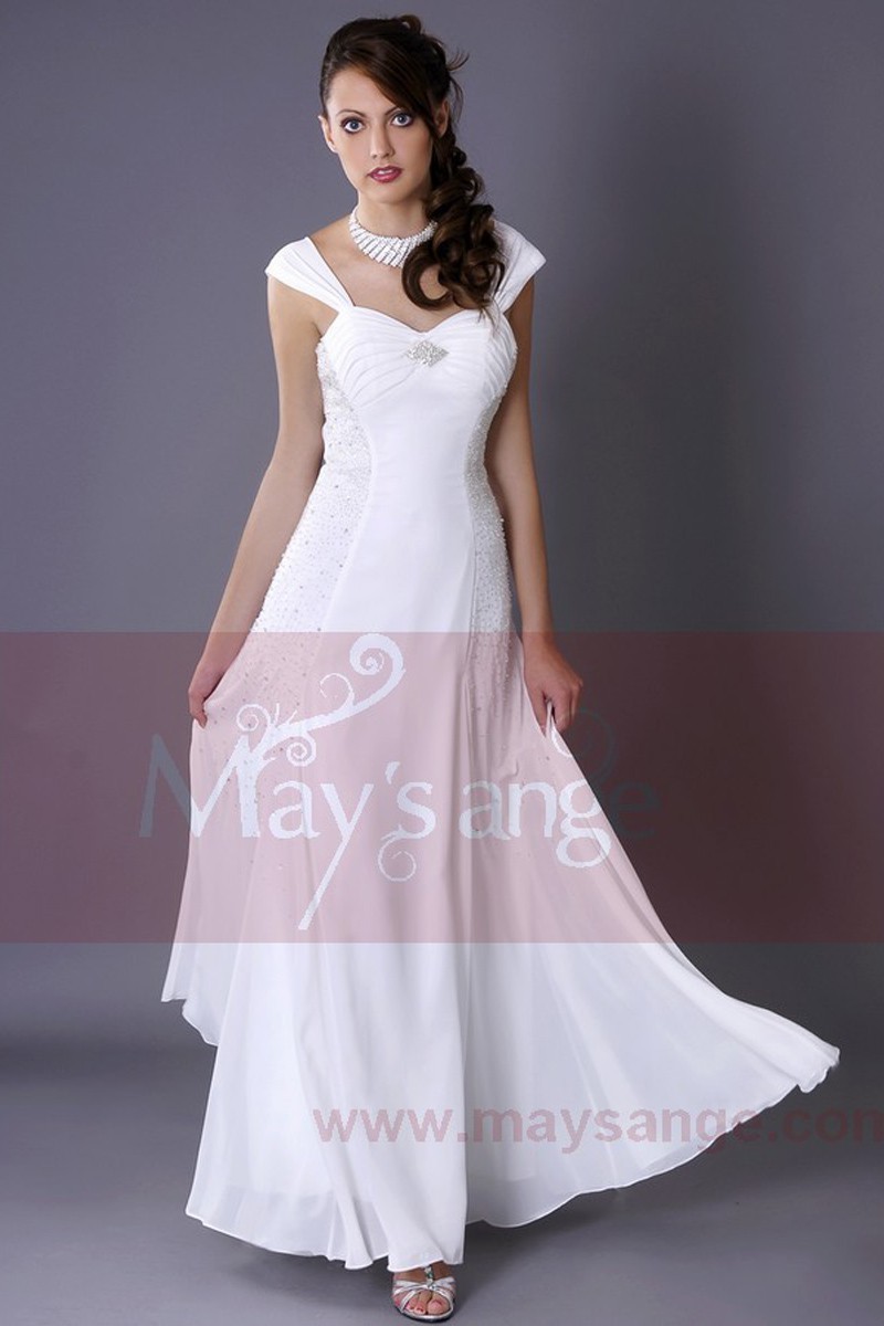 Chic White Long Formal Dress For your Wedding Ceremony