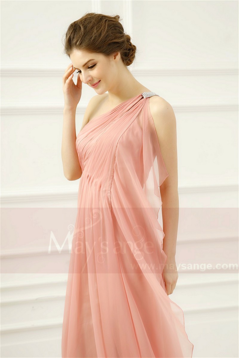 Greek evening dress old pink L765