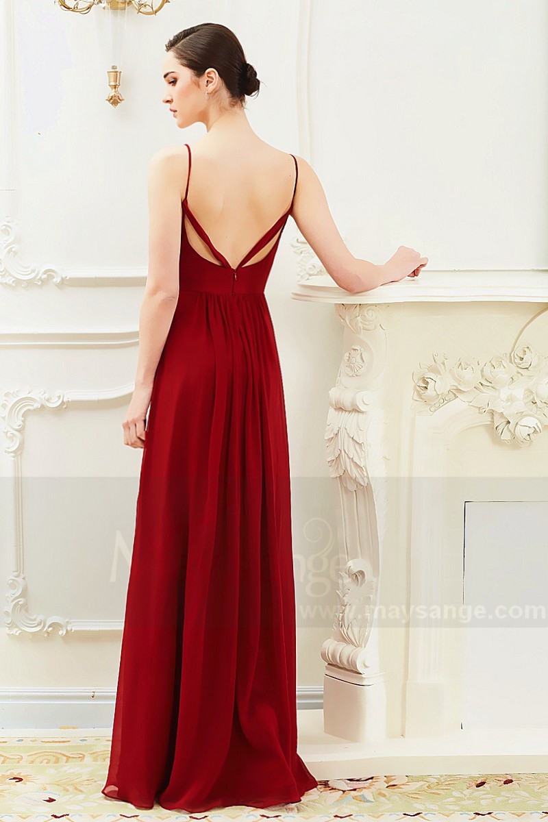 Beautiful Raspberry Formal Evening Gowns With An Open Back