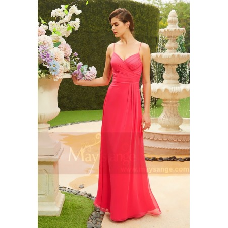 robe de soirée rose fuchsia longue chic - Ref L808 - Robes d'été