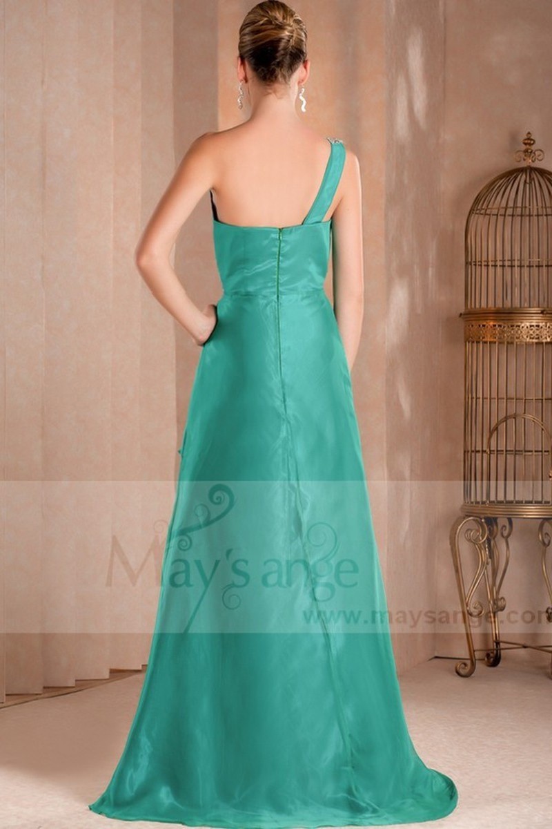 Beautiful Asymmetric Cocktail Dress With One Shiny Strap