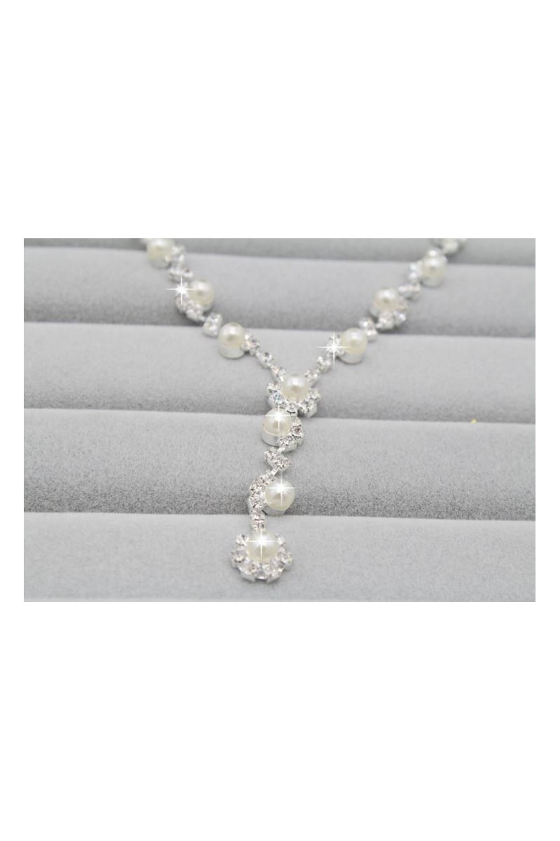 Collier de mariage petite perle blanche - Ref E036 - Bijoux de mariage