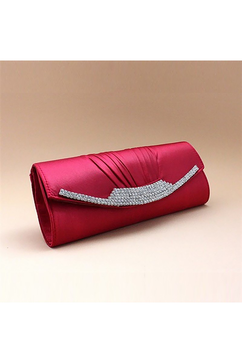 Arabesque rhinestone Red evening bag